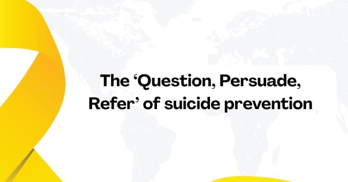 The ‘Question, Persuade, Refer’ of suicide prevention | Worship Anew